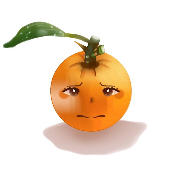 sad orange - ibisPaint