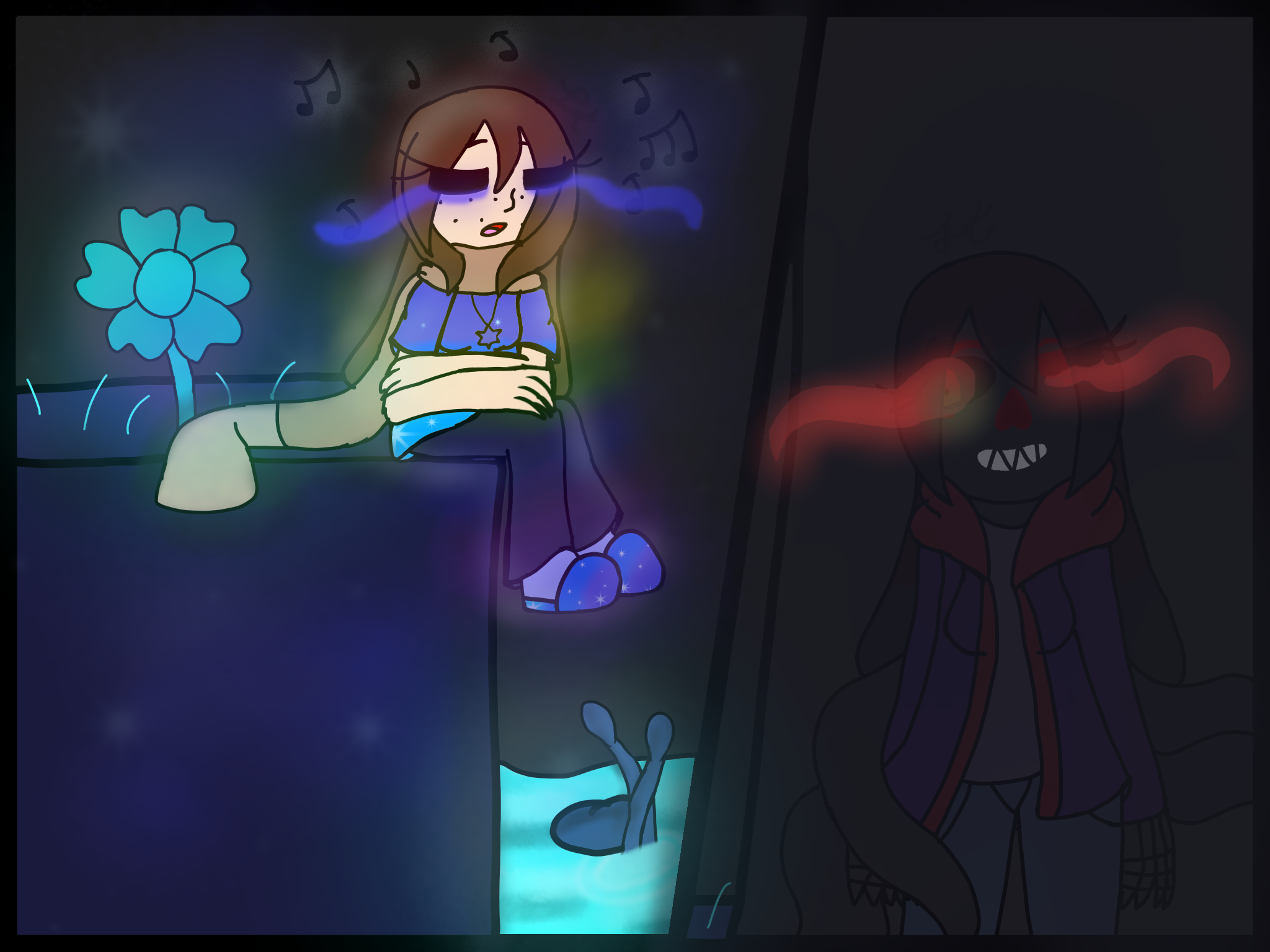 mysterious nightly protector or watcher - ibisPaint