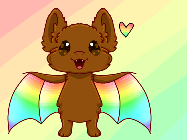 Bat ️🧡💛💚💙💜 UwU - ibisPaint