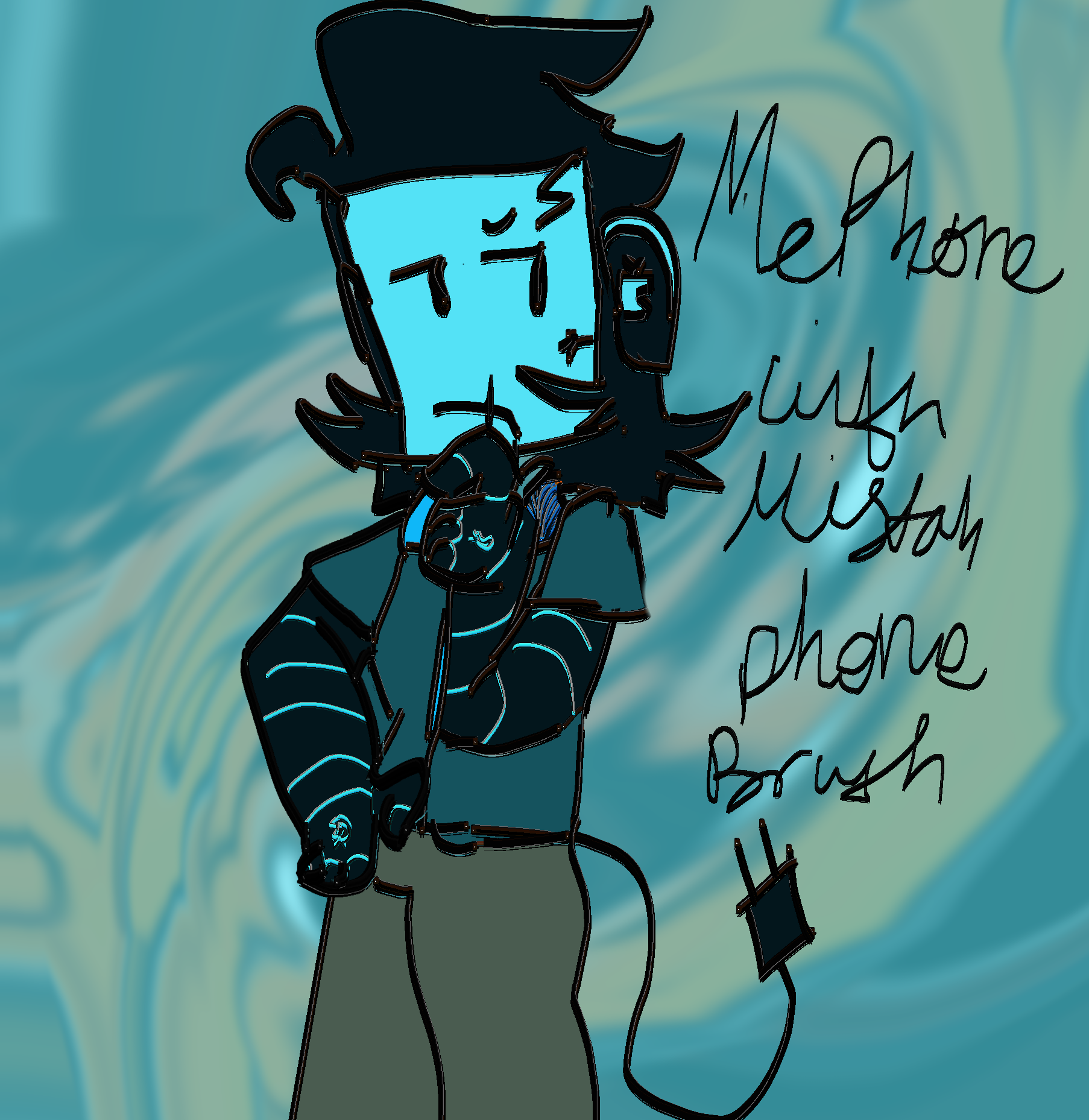 Mephone4 with Mistah Phone brush - ibisPaint