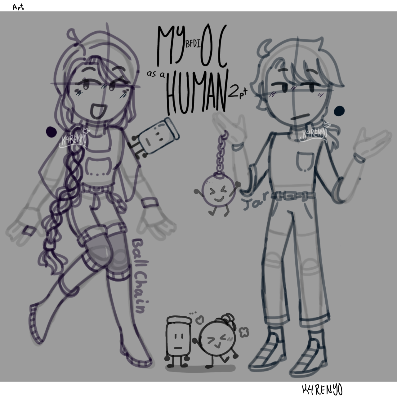 My bfdi oc as a human 2pt - ibisPaint