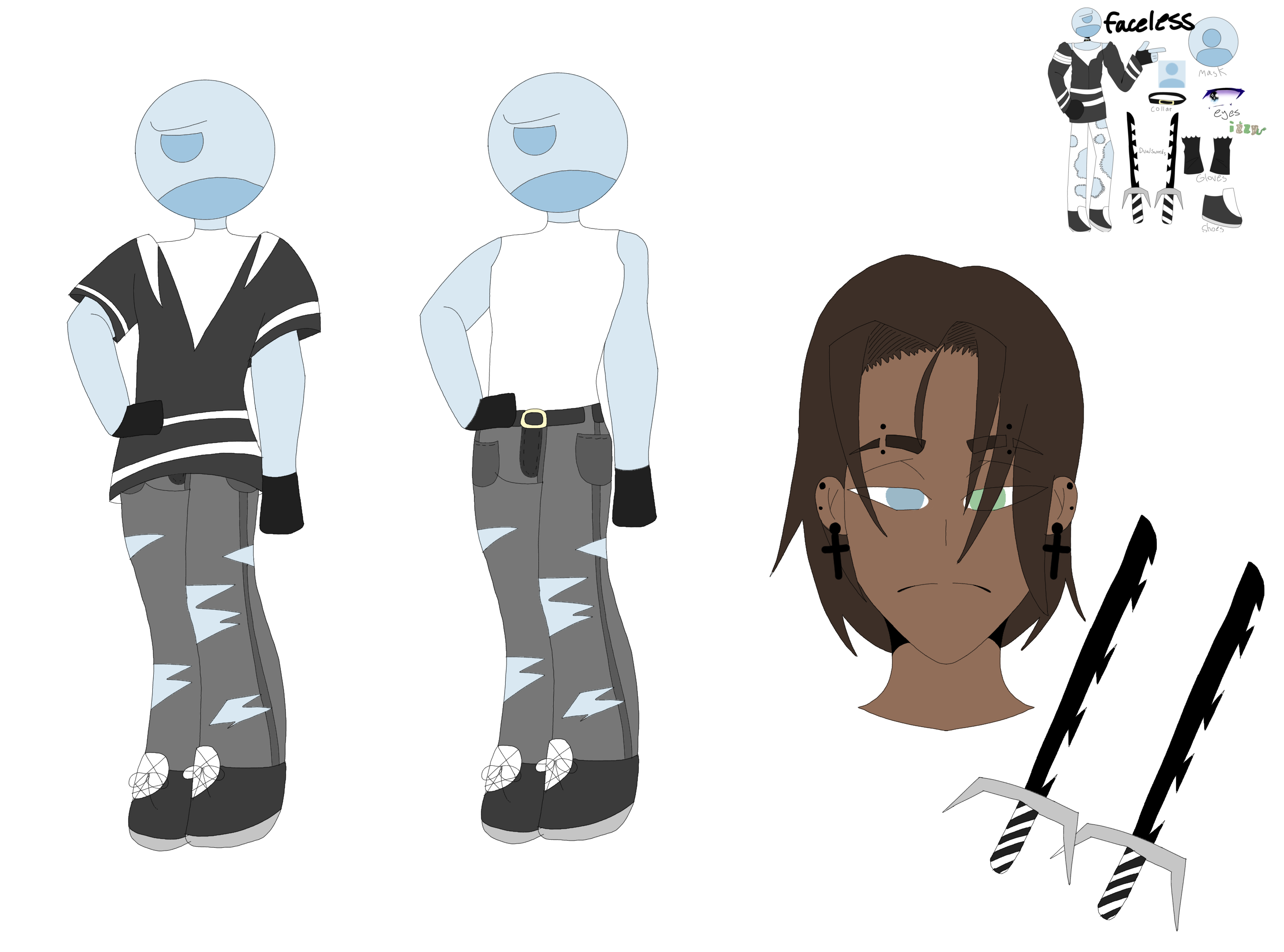 faceless reference sheet - ibisPaint