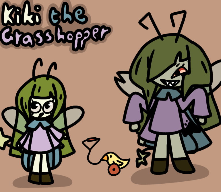 Kiki the grasshopper - ibisPaint