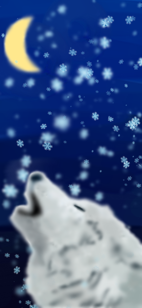 Wolf's night howl - ibisPaint