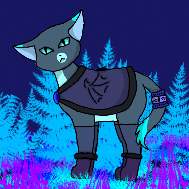 Blue cat - ibisPaint