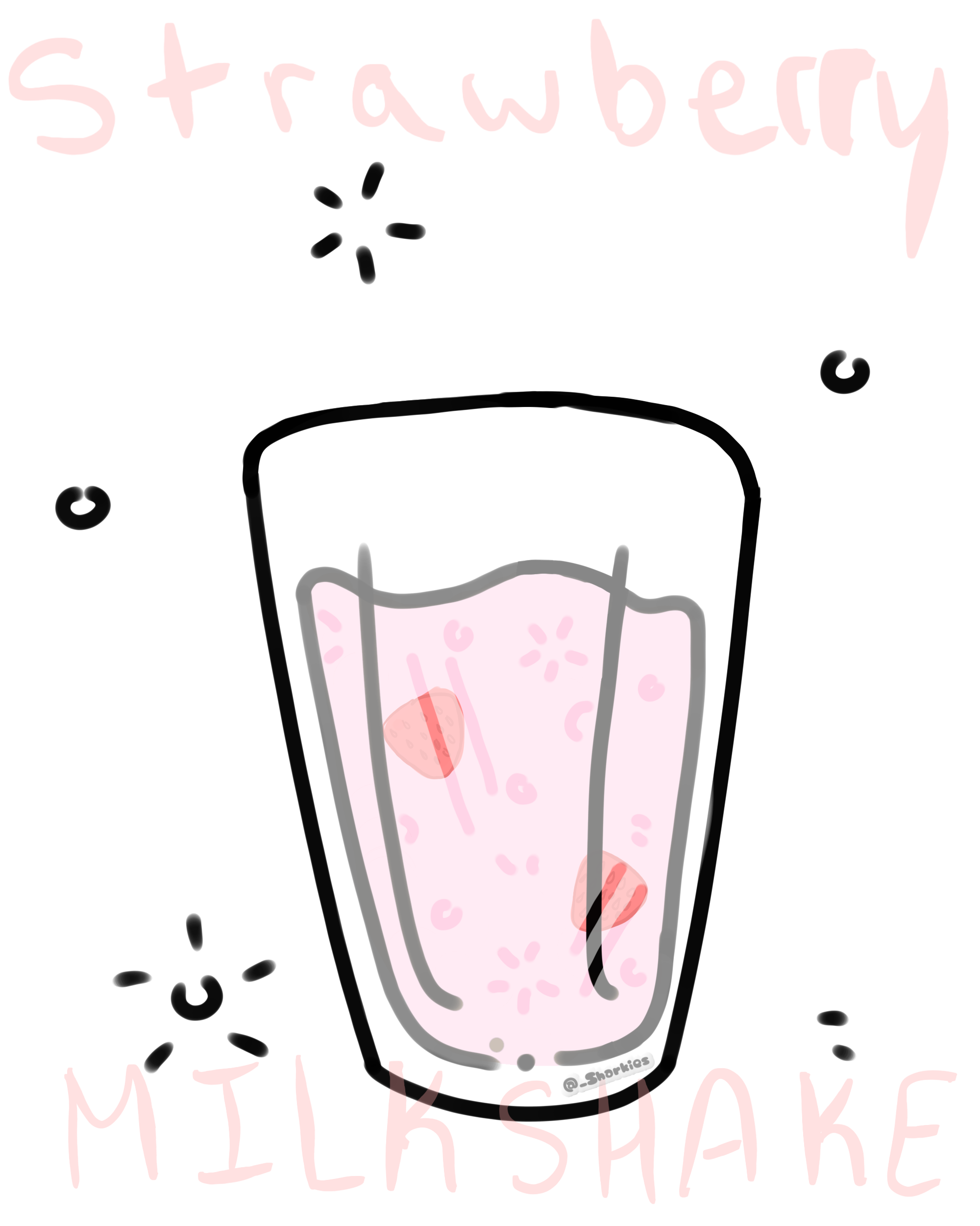 YUMMY 😋, STRAWBERRY MILKSHAKE - ibisPaint
