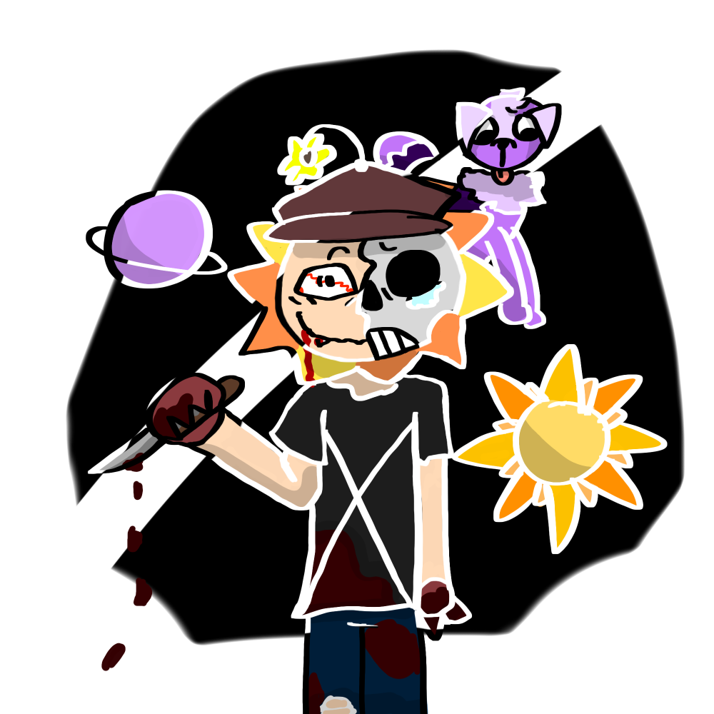 Sun boy and galactic dog - ibisPaint