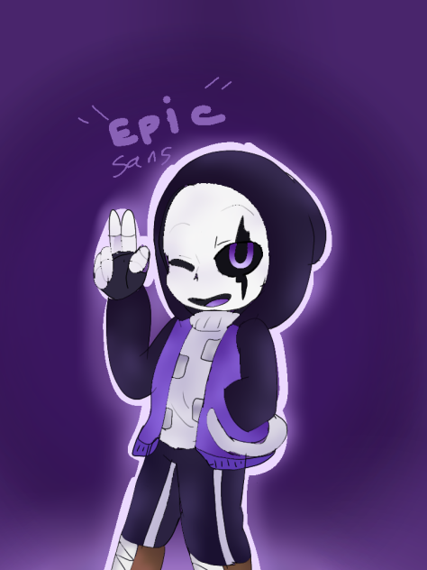 epic sans 💜🖤💜 - ibisPaint