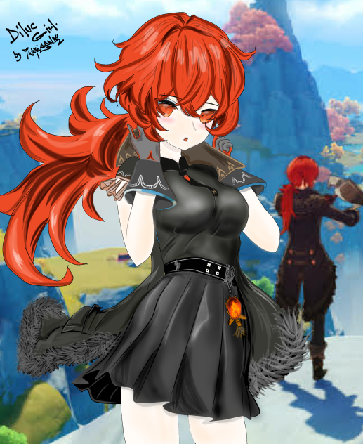 diluc girl - ibisPaint