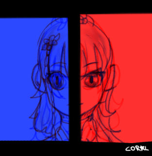 Blue and red - ibisPaint