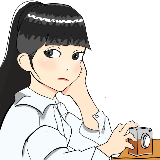 cute girl with camera - ibisPaint