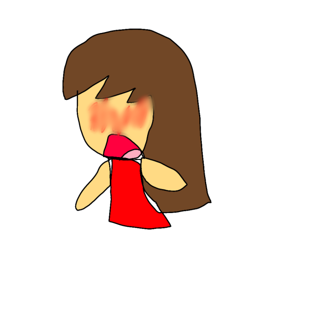 embarrassed girl-challenge i drew and - ibisPaint