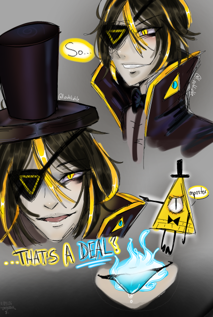 Human Bill Cipher my version - ibisPaint