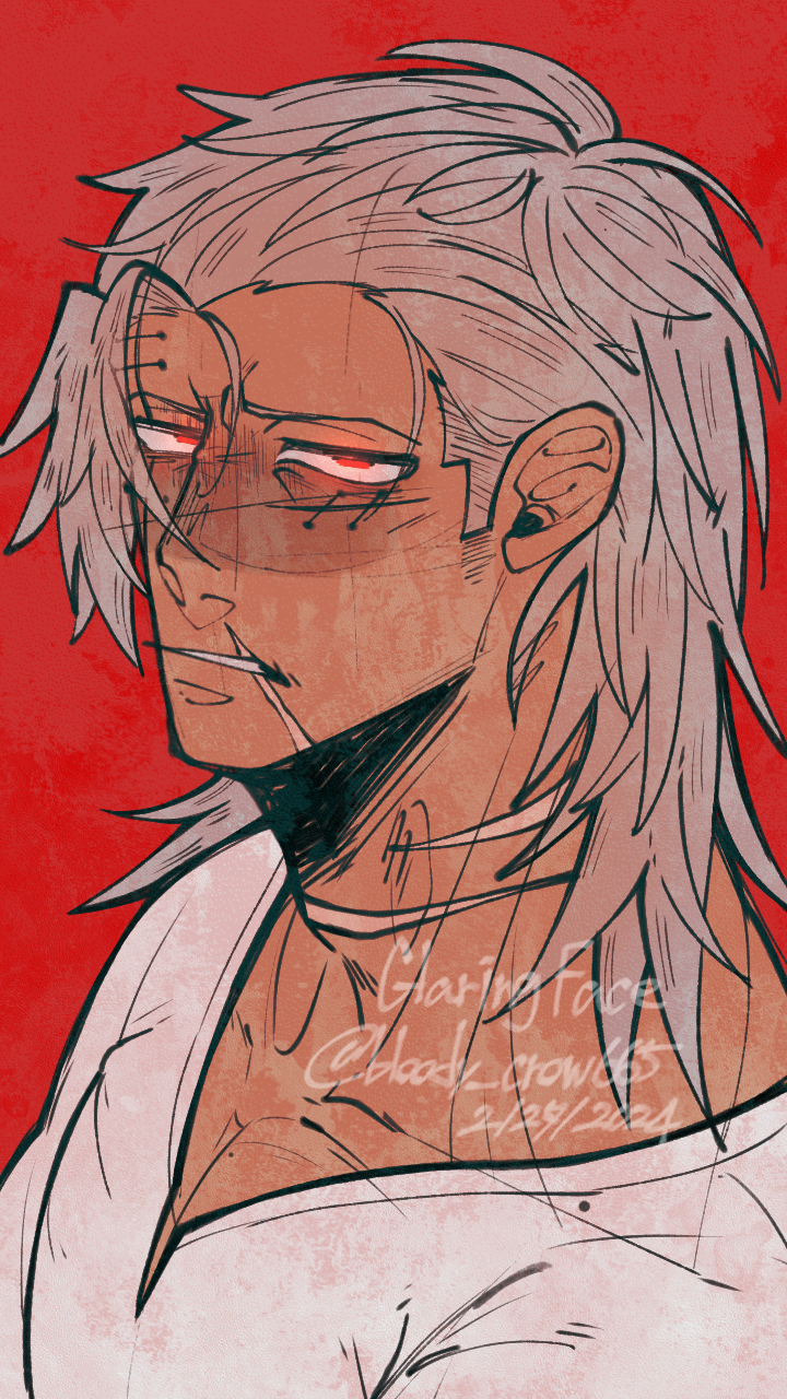 Glaring Face (doodle) - ibisPaint