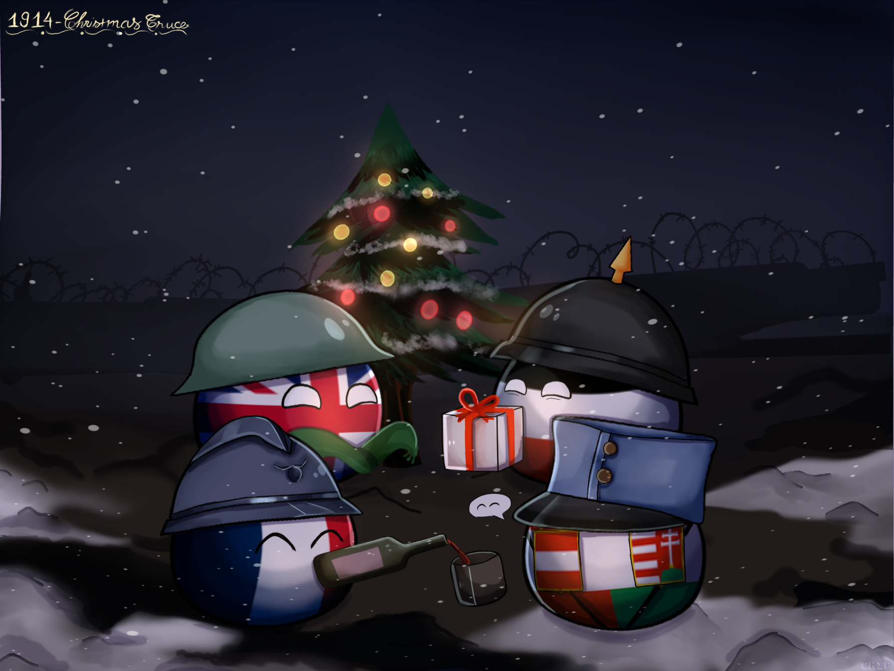 1914-Christmas Truce - ibisPaint