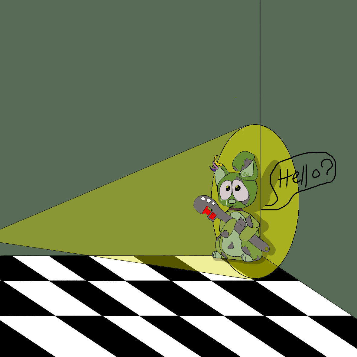 cute and sad springtrap in the dark - ibisPaint