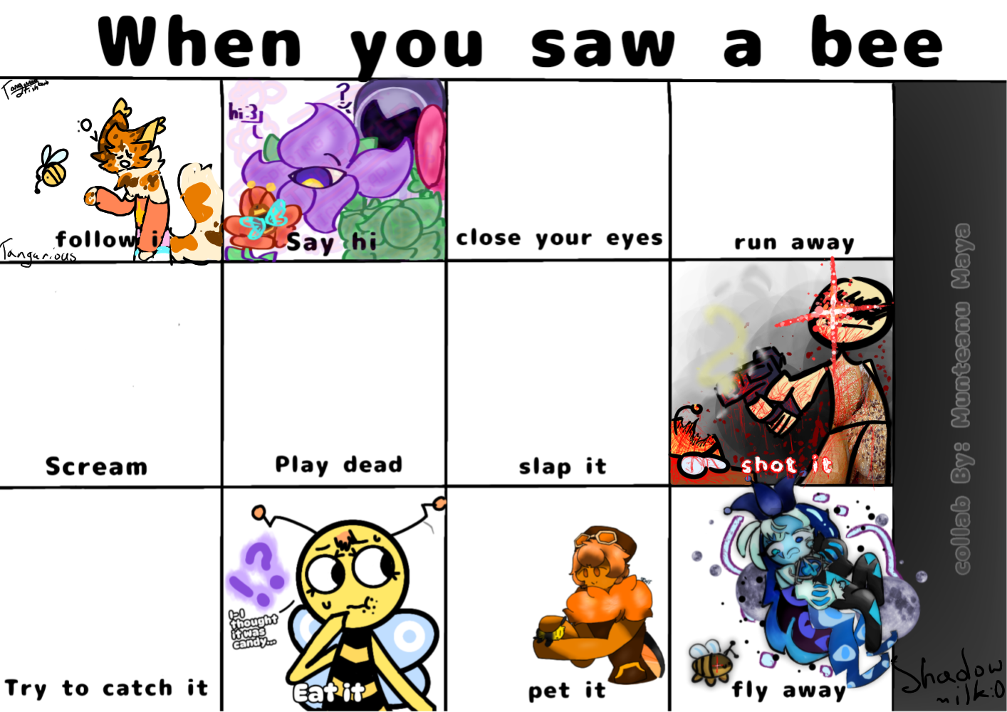 when you saw a bee art collab - ibisPaint