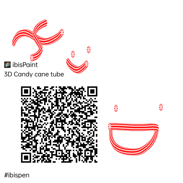 3D Candy Cane tube - ibisPaint