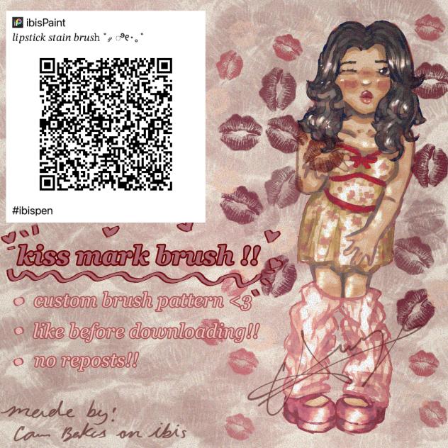 custom kiss mark brush 💋 ⋆˚𝜗𝜚˚⋆ - ibisPaint