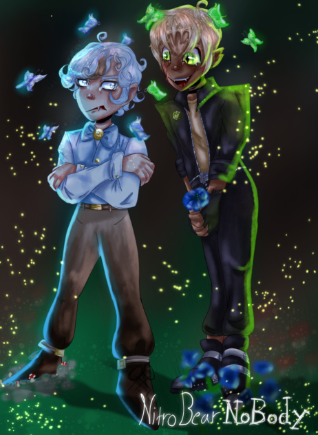 Dapple and Bang as people - ibisPaint