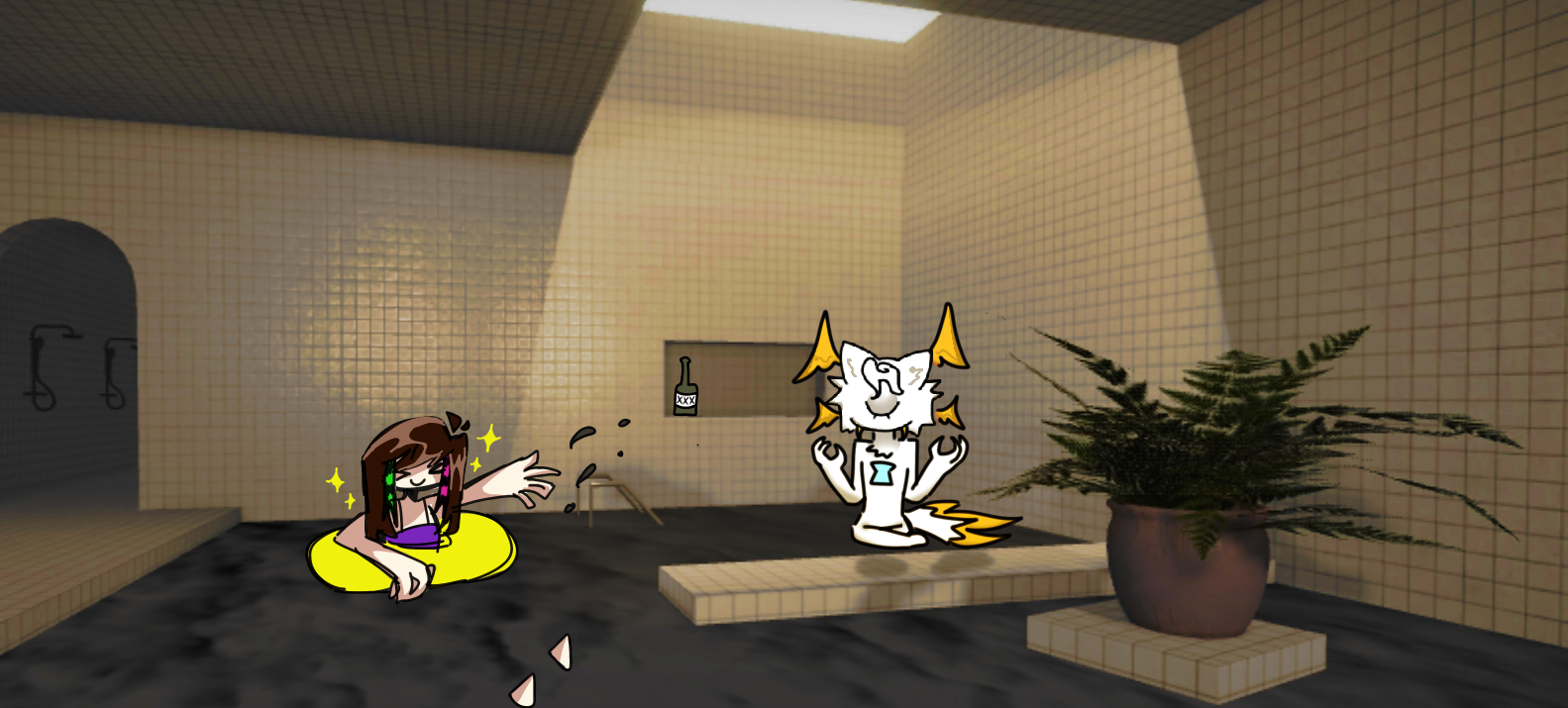 The pool rooms collab - ibisPaint