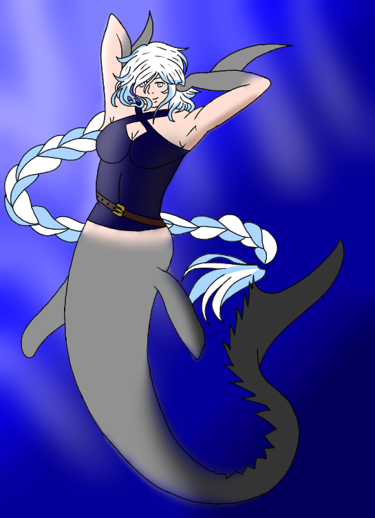 IceHeart as a human mosasaur hybrid - ibisPaint