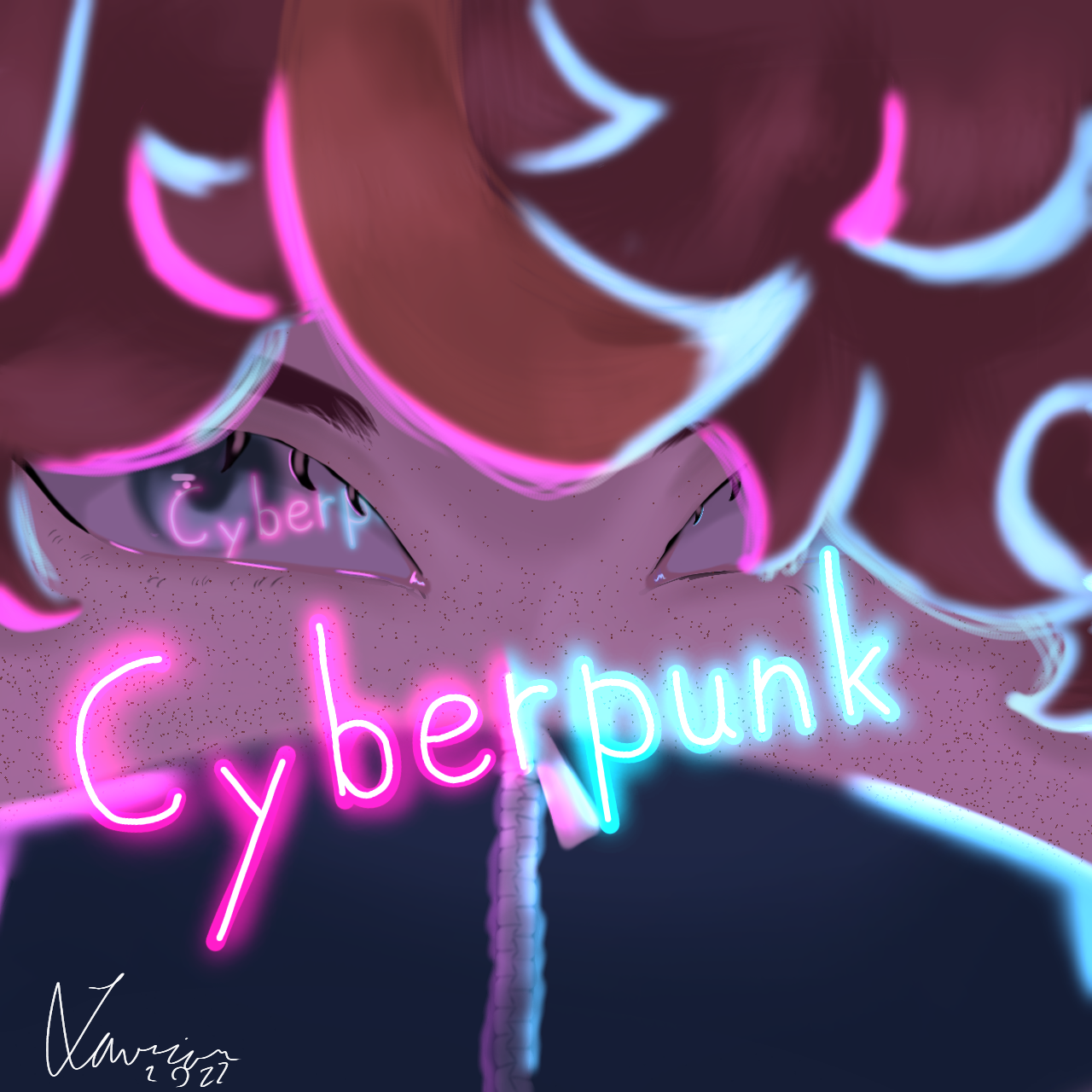 Cyberpunk girl(upgraded version) - ibisPaint