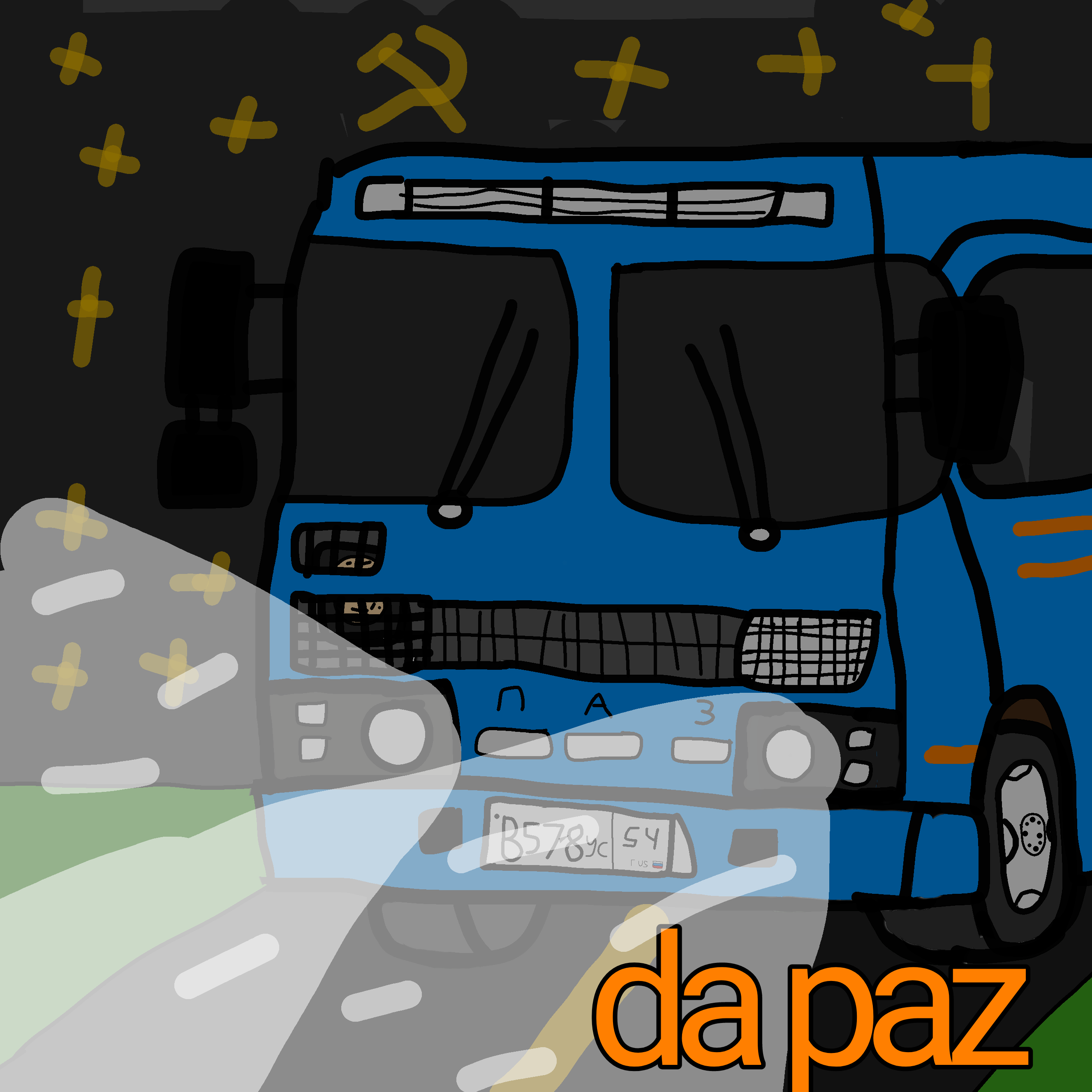 russian bus - ibisPaint