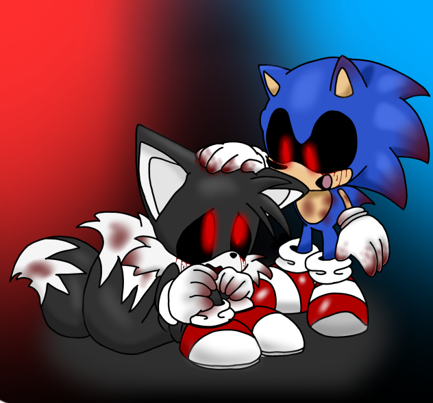 Sonic conforts Tails Sonic.ExE edition - ibisPaint
