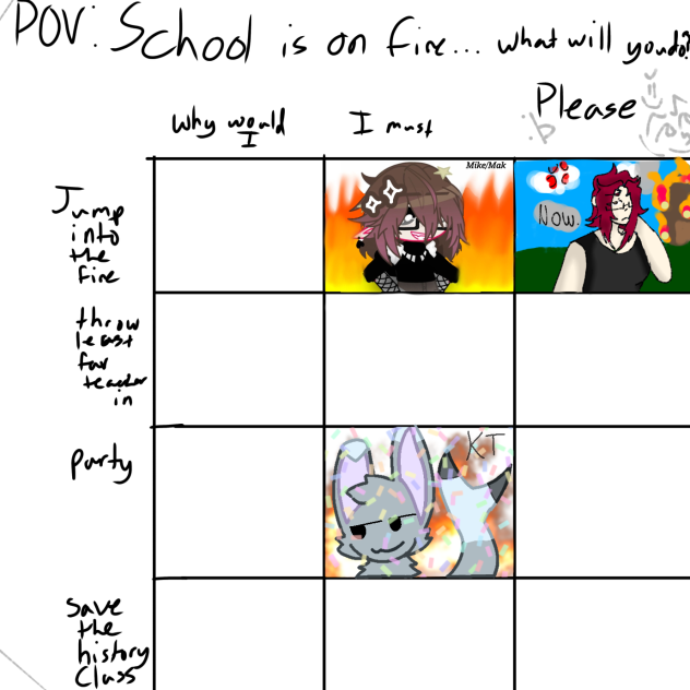 School on fire Collab - ibisPaint