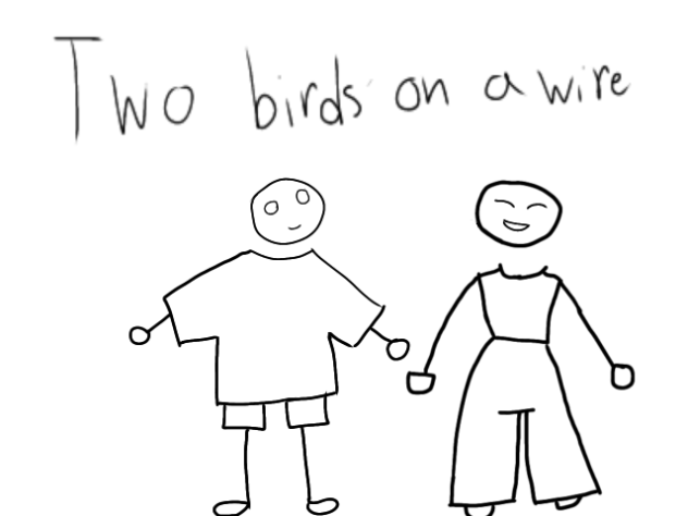 Two Birds on a Wire - ibisPaint