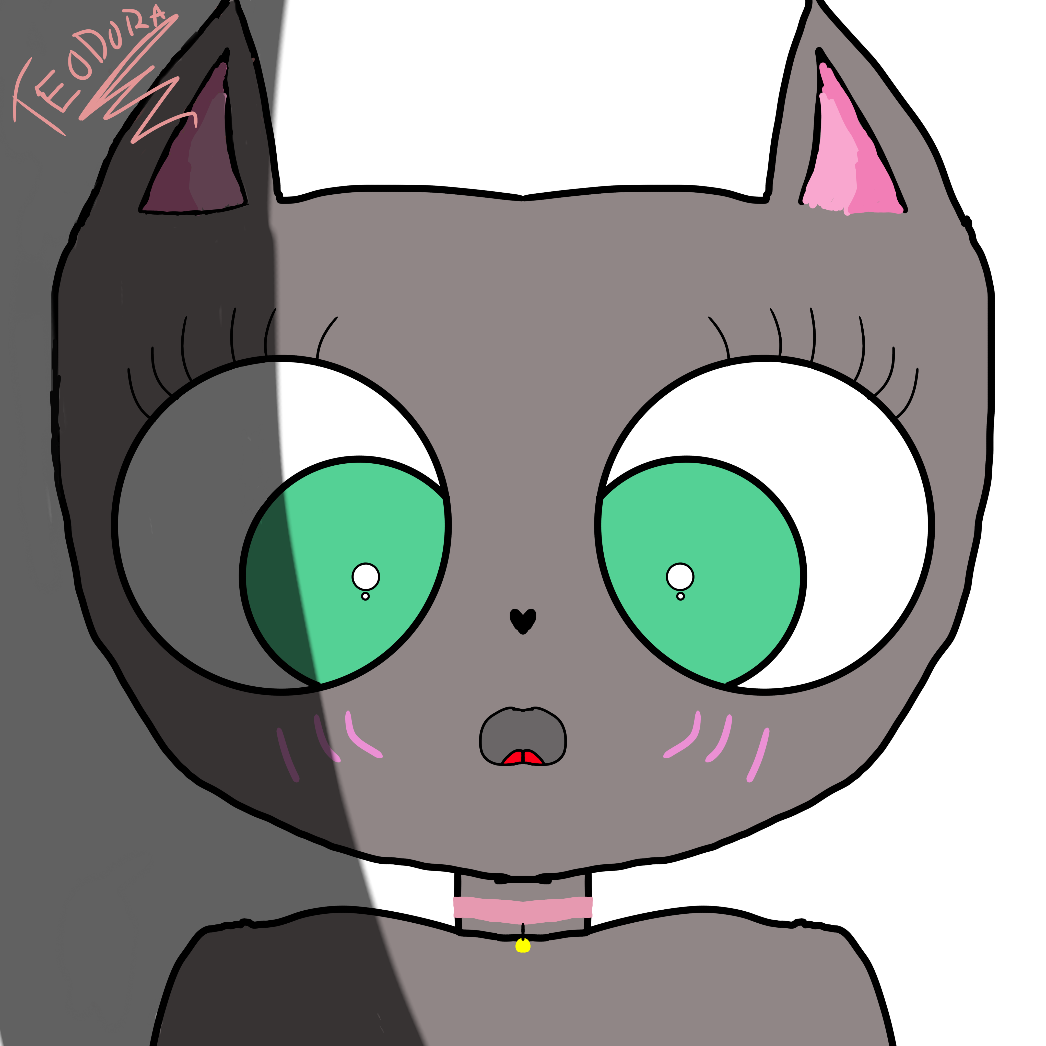 Gato olhando pro nada - ibisPaint