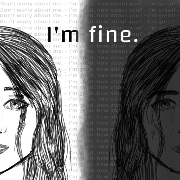 I'm fine I'm okay I'm great how r u - ibisPaint