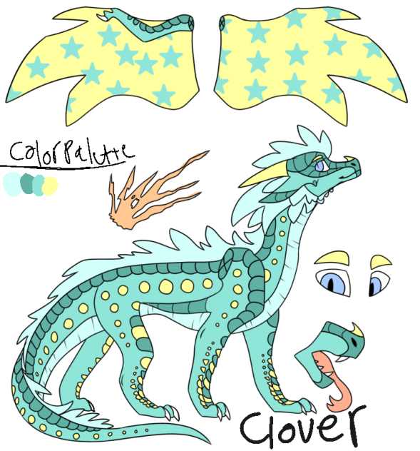 New dragon OC Clover (Wings of Fire base - ibisPaint