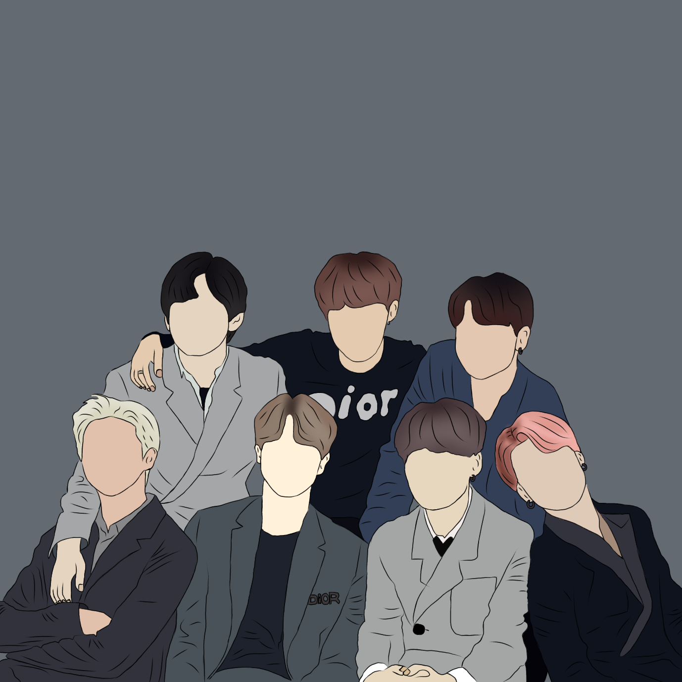 BTS Faceless art - ibisPaint