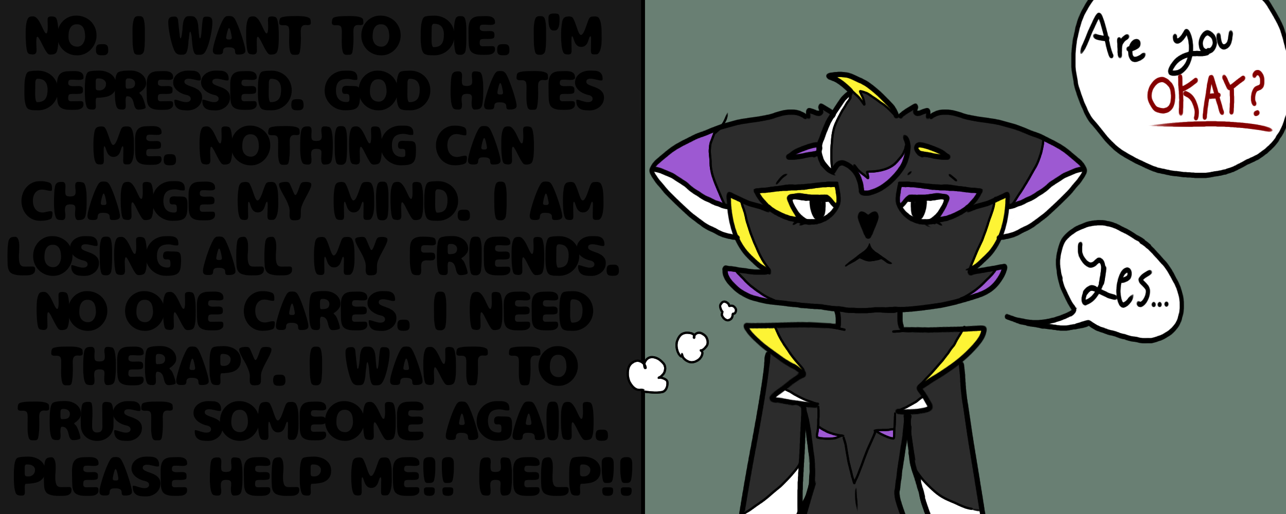 It feels weird to smile now... - ibisPaint