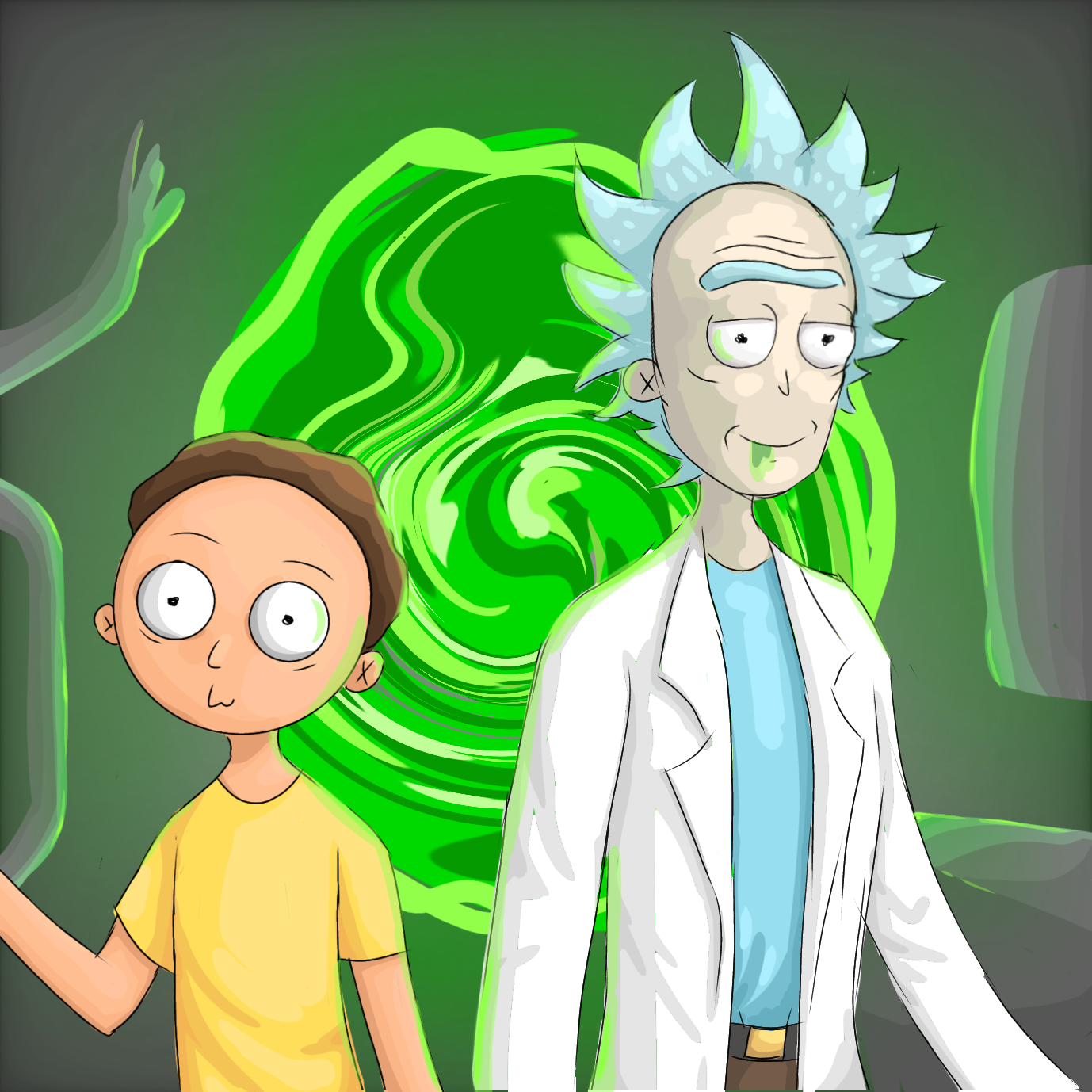Rick and Morty doodle - ibisPaint