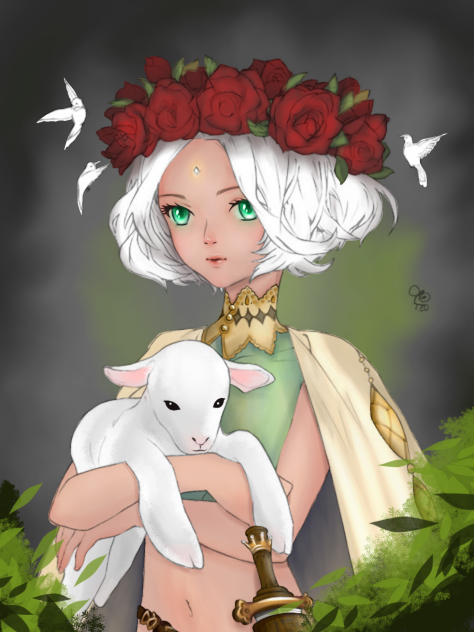 mary and the little lamb - ibisPaint