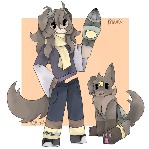 Memory and Puddles( the dog sitting ) - ibisPaint