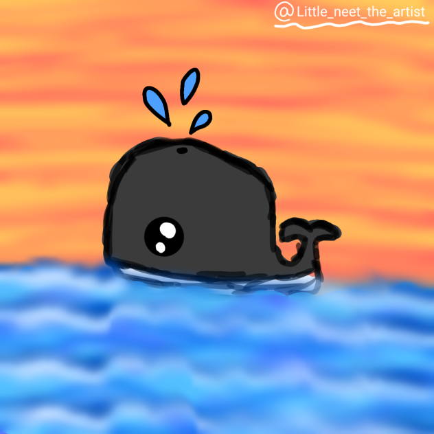 cute little whale - ibisPaint