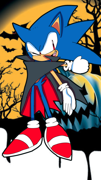Sonic as a vampire - ibisPaint