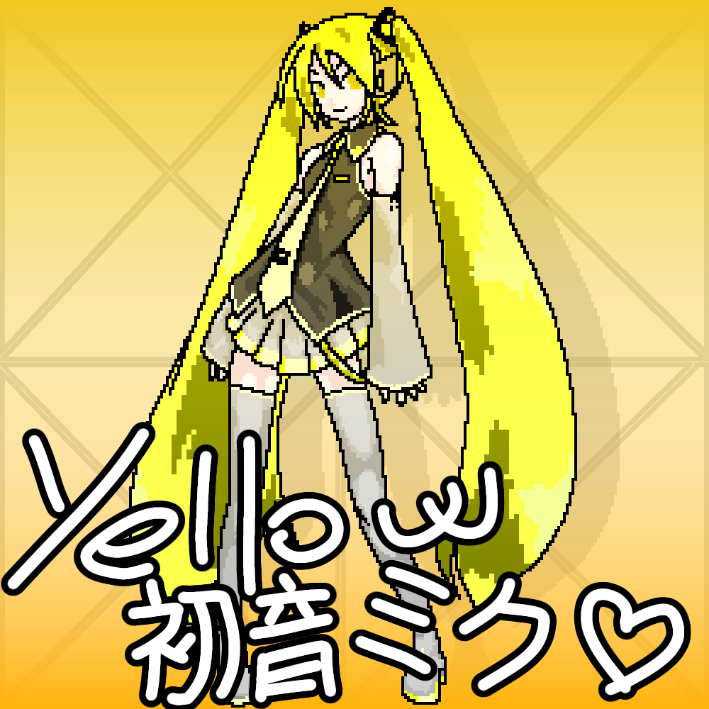 Yellow Hatsune Miku - ibisPaint