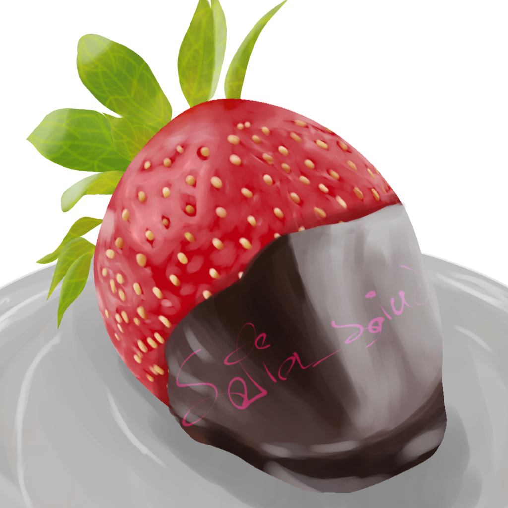 Strawberry covered chocolate - ibisPaint