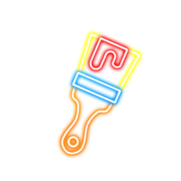 Brush neon sign. - ibisPaint