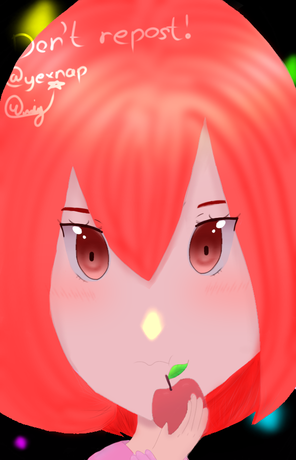 Eat apple - ibisPaint