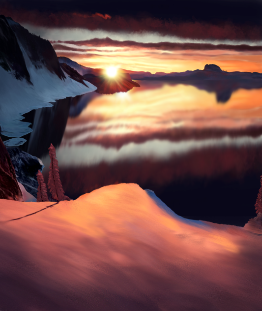 Winter scenery4 - ibisPaint