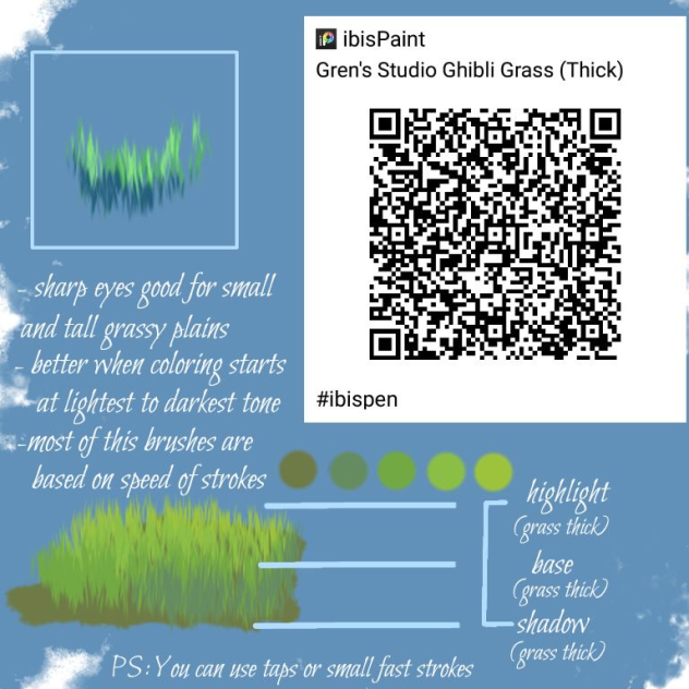 Grass brush code - ibisPaint