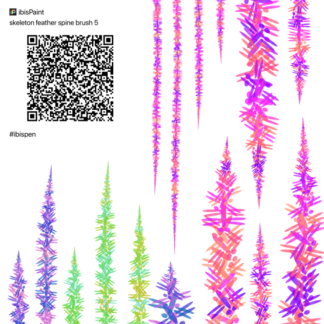 Skeletal feather spine brush 5 - ibisPaint