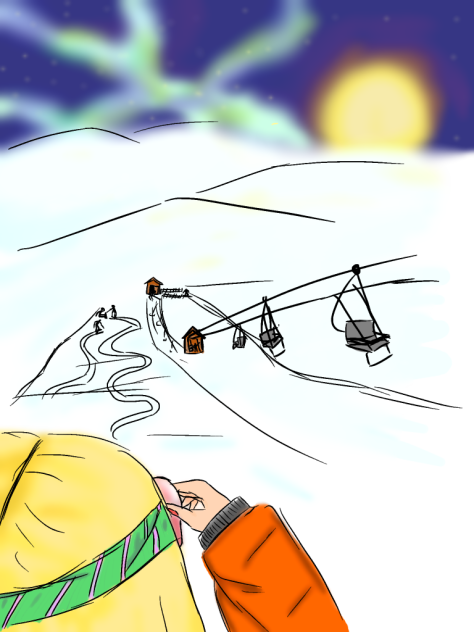 skiing in Iceland - ibisPaint