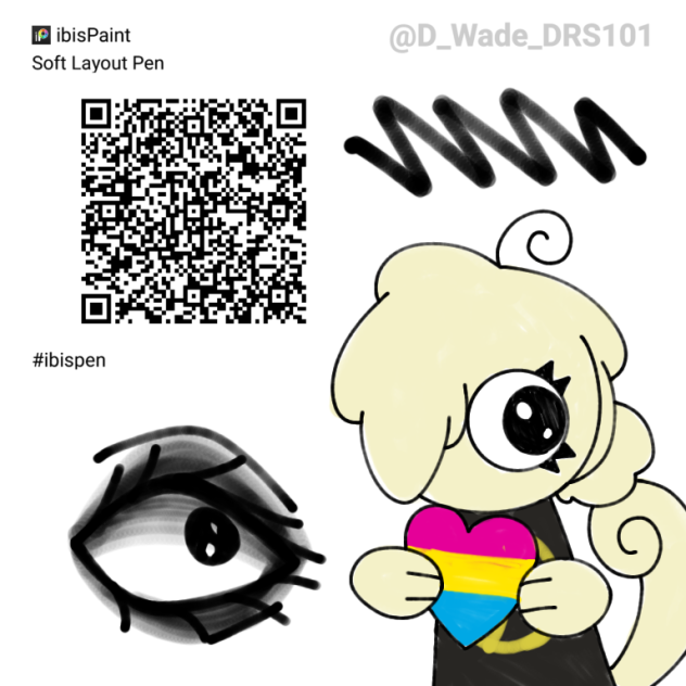 Brush QR Code - Soft Layout Pen - ibisPaint